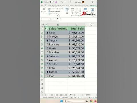 How do I make an automatic table sort in Excel? - Excel Tip and Tricks - YouTube