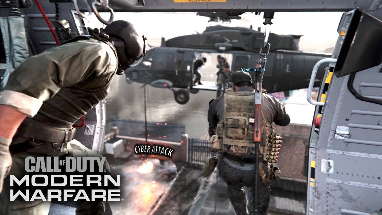New/Exclusive 'Modern Warfare' Cyber Attack Multiplayer Gameplay - YouTube