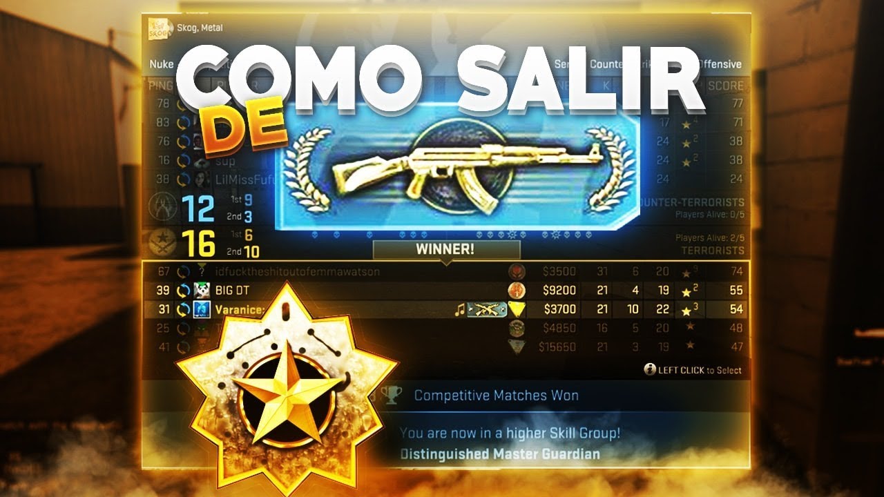 ¿Cómo salir de MASTER GUARDIAN (1,2,Doble AK) EN CS:GO 🤟 | Znorux - YouTube