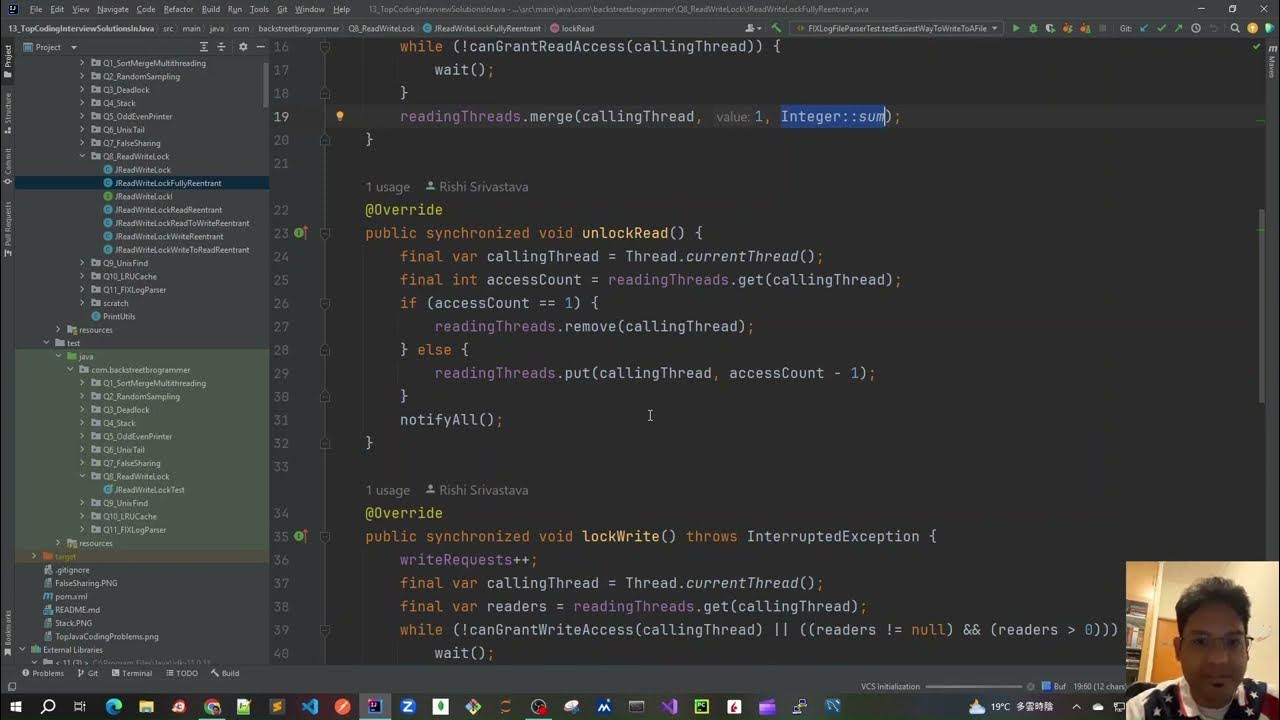 50 - Implement Read Write Lock - FULLY REENTRANT Code Demo - YouTube
