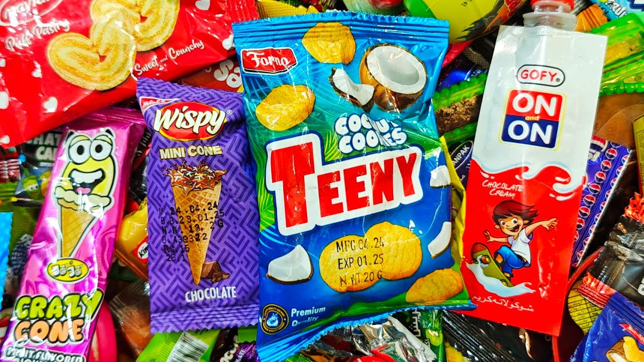 Wispy mini chocolate cone candy ASMR triggers! ASMR candy Unwrapping ...