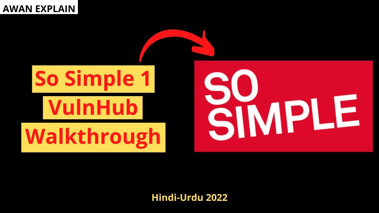 So SImple 1 VulnHub Walkthrough in Hindi/Urdu [2022] - Boot2Root - YouTube