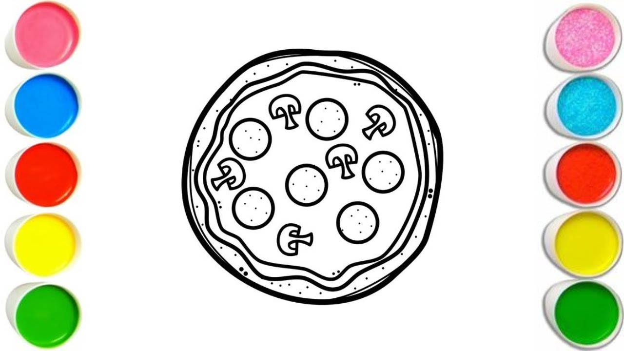 Pizza Coloring, Painting, and Drawing for Kids and Toddlers 🖍️🎨🖌️ - YouTube