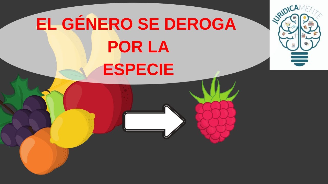 EL GÉNERO SE DEROGA POR LA ESPECIE - YouTube