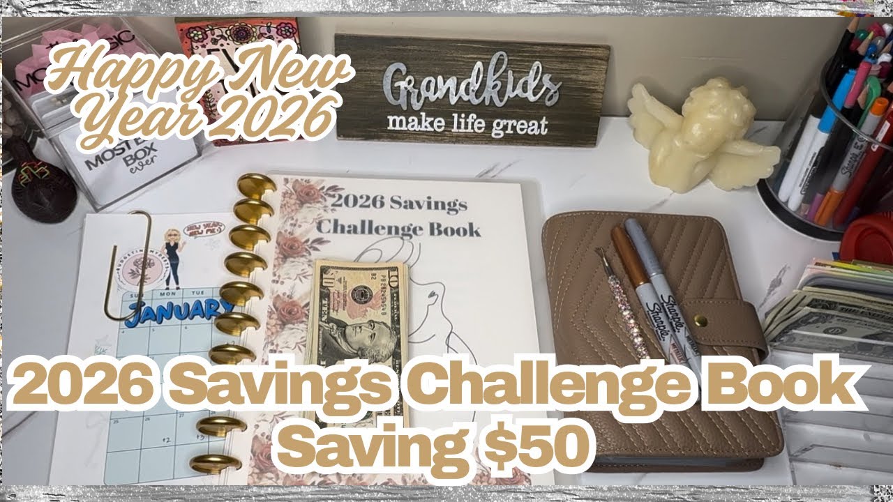 Saving $50 | 2026 Savings Challenge Book | Self Care | Cash Envelope ...
