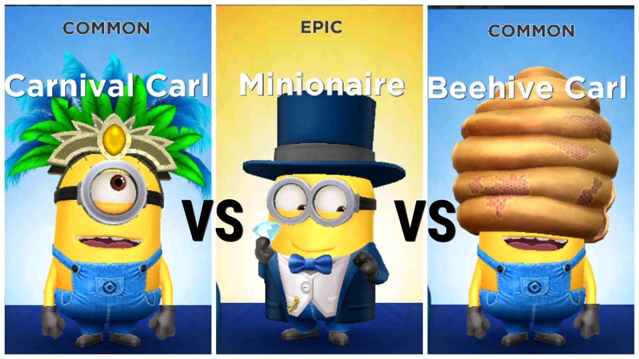 Minion Rush Carnival Carl VS Minionaire Vs Beehive Carl - YouTube