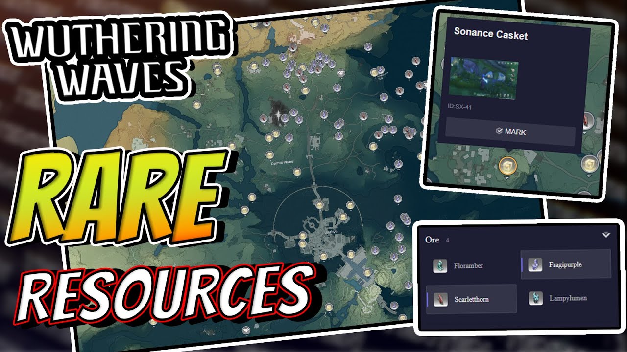 Wuthering waves Interactive Map! find EXTREMELY IMPORTANT Resources ...