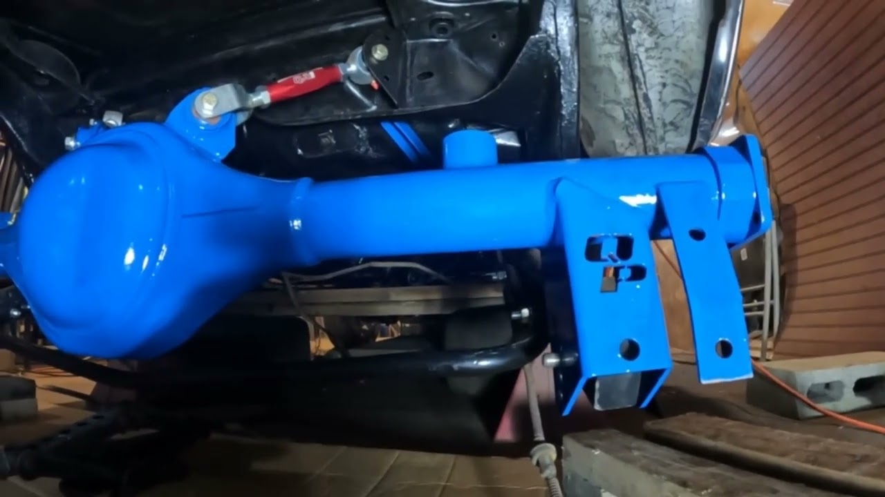 Oldsmobile 4 Ford rear end installation. Frame reinforcement braces ...