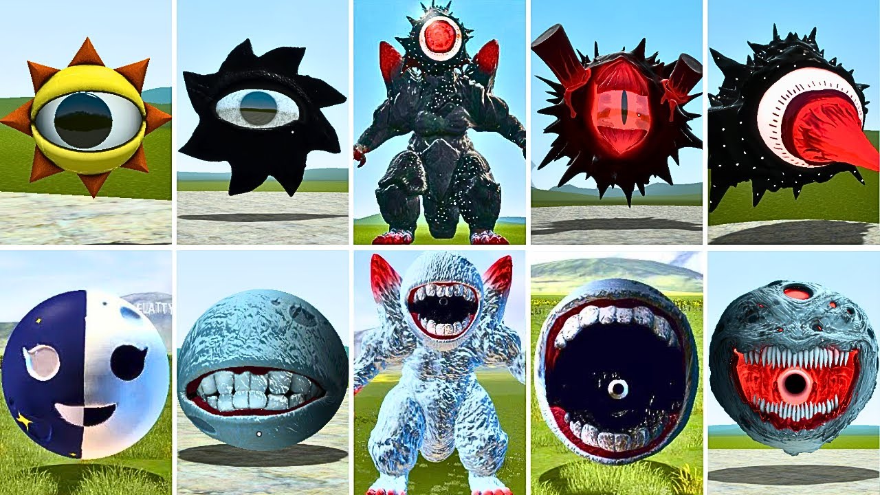 Sprunki Epic Battle SPRUNKI BLACK SUN vs SPRUNKI EVIL MOON in Garry’s ...