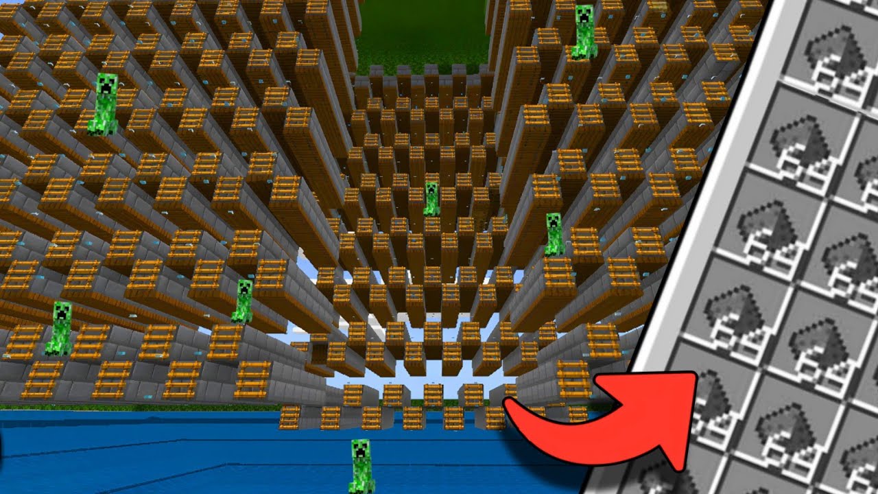 I Built The Best Creeper Farm in Minecraft PE! - YouTube