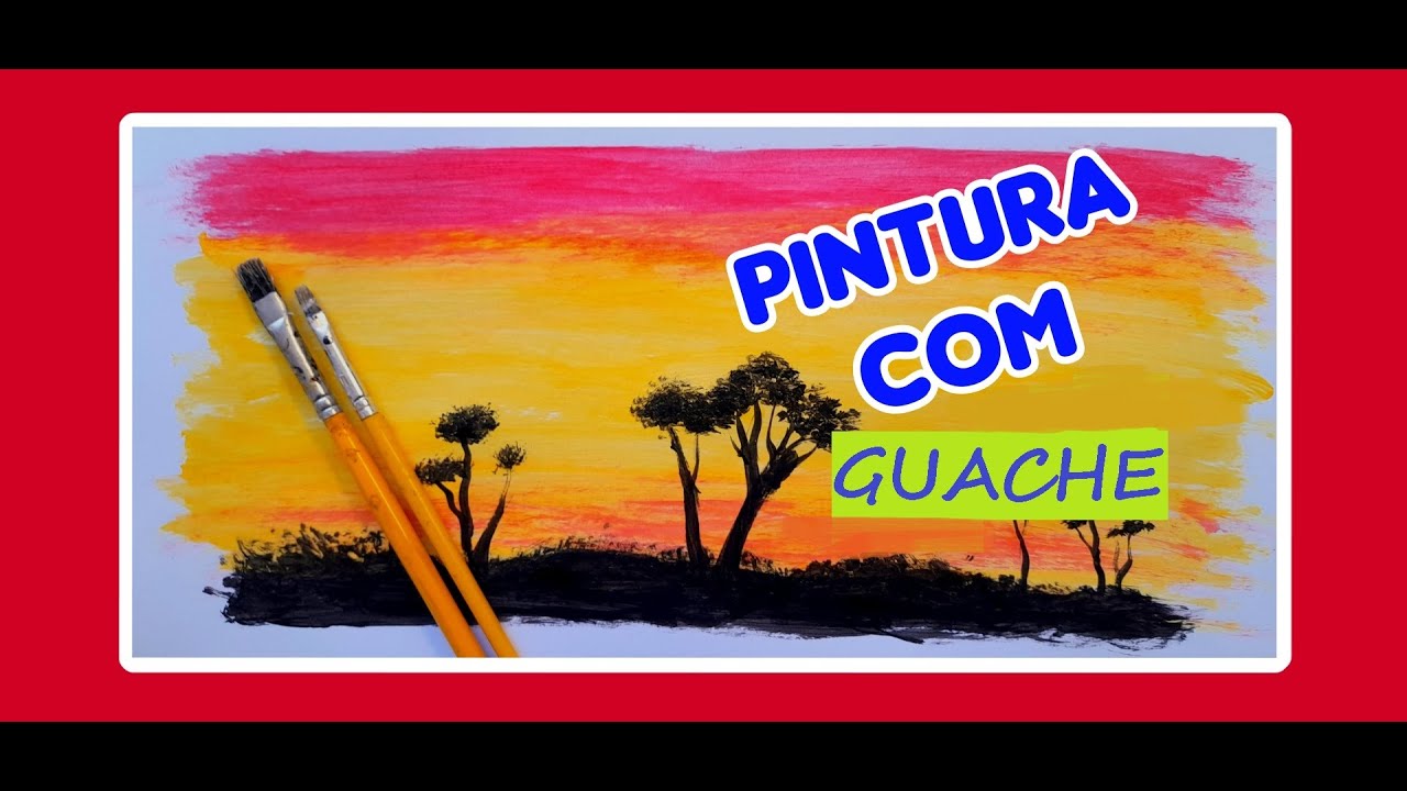 PINTANDO COM GUACHE - YouTube