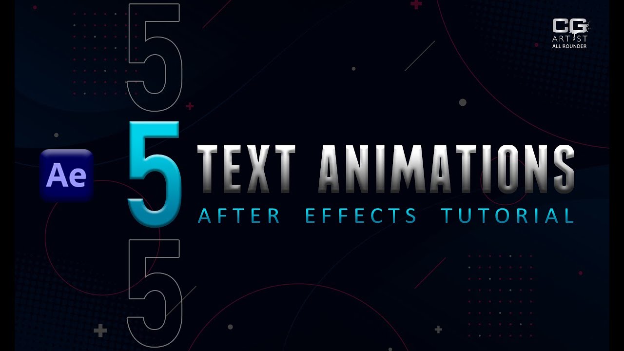5 Title Text Animation in After Effects - After Effects Tutorial - YouTube