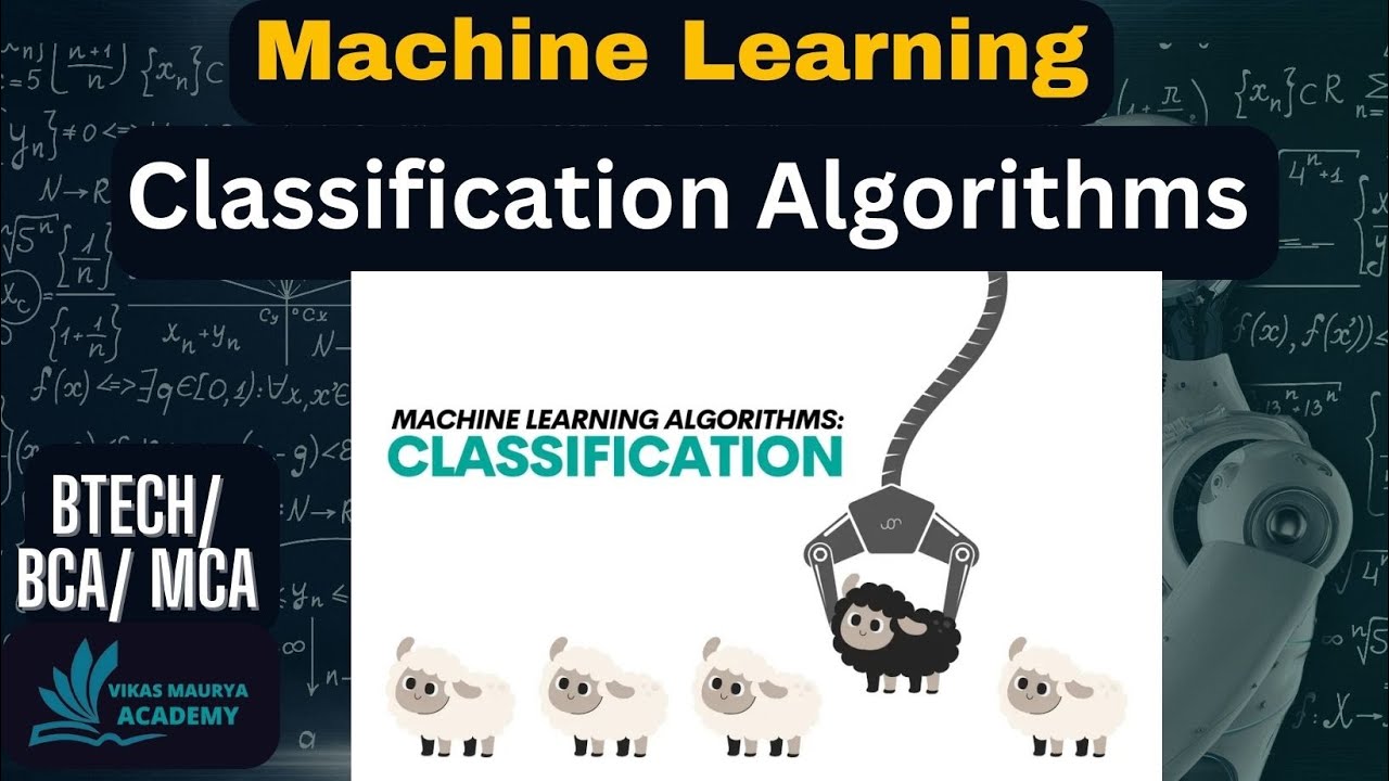 Classification Algorithm of Machine Learning - YouTube