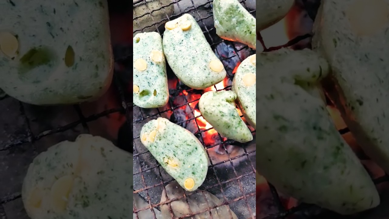 ノリモチくうべ!Let's eat nori mochi! #mochi #nori mochi #charcoal fire # ...