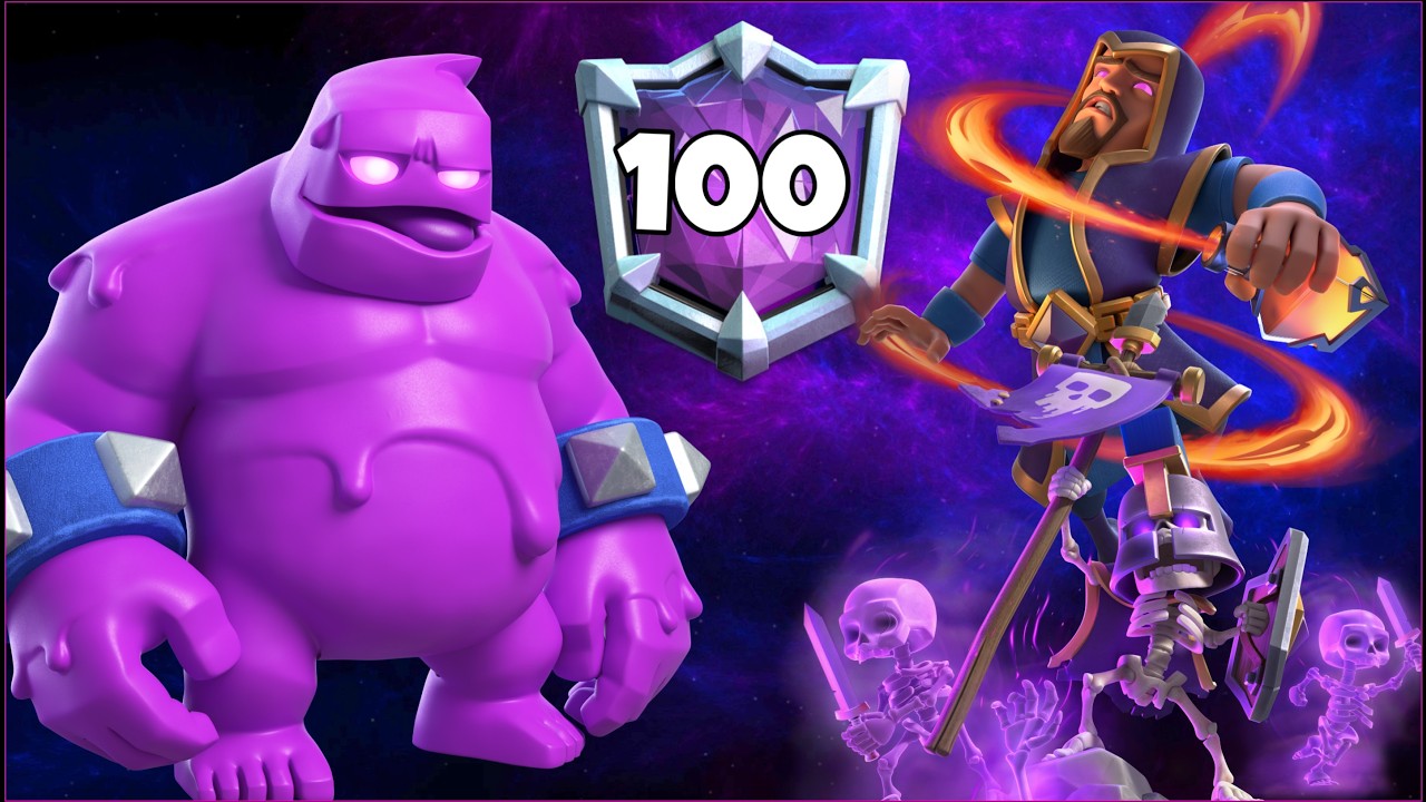Top Ladder with Elixir Golem Deck.! - YouTube