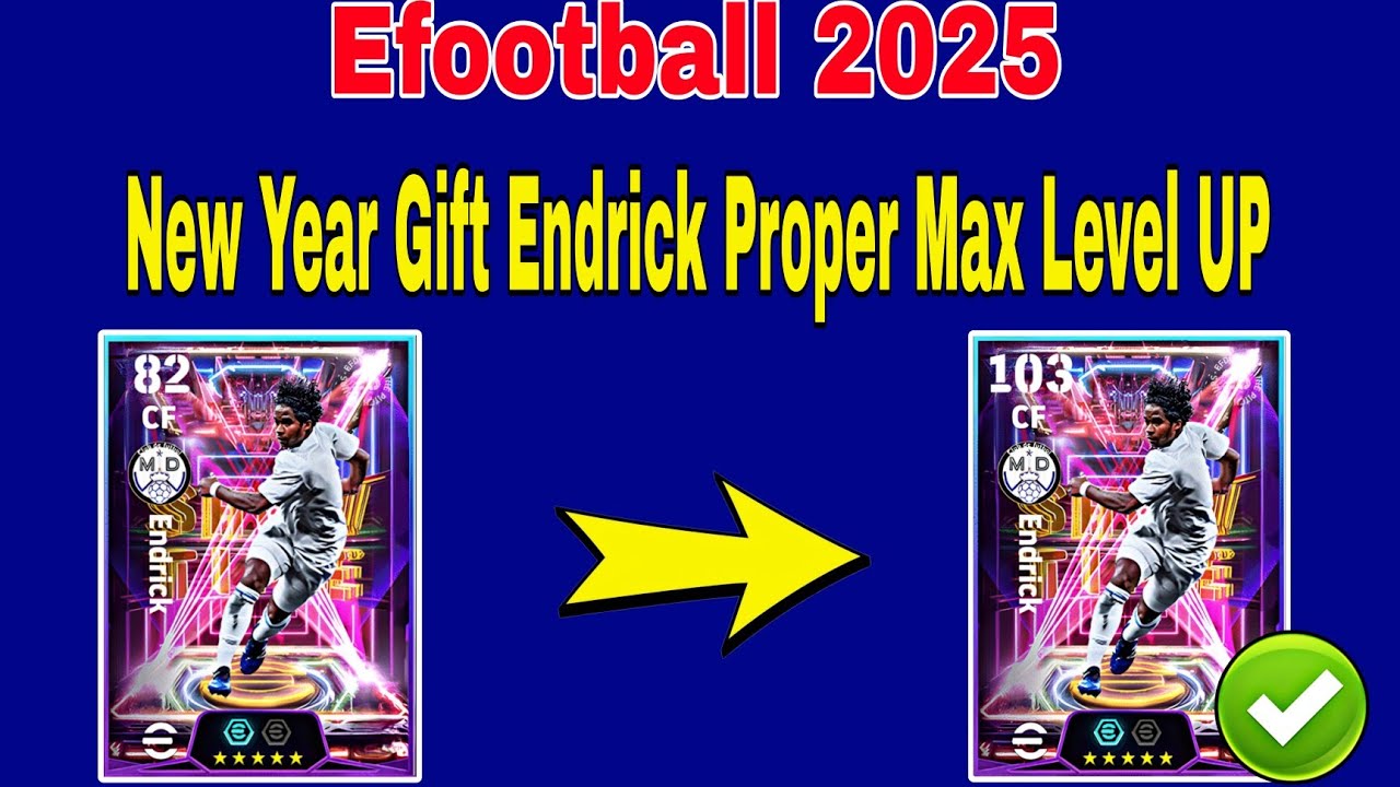 How To Upgrade 103 Rated Endrick In Efootball 2025 | Endrick Max Level ...