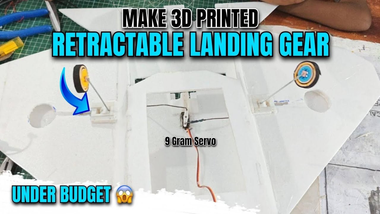 How To Make 3D printed Retractable Landing Gear at Home | DIY ...