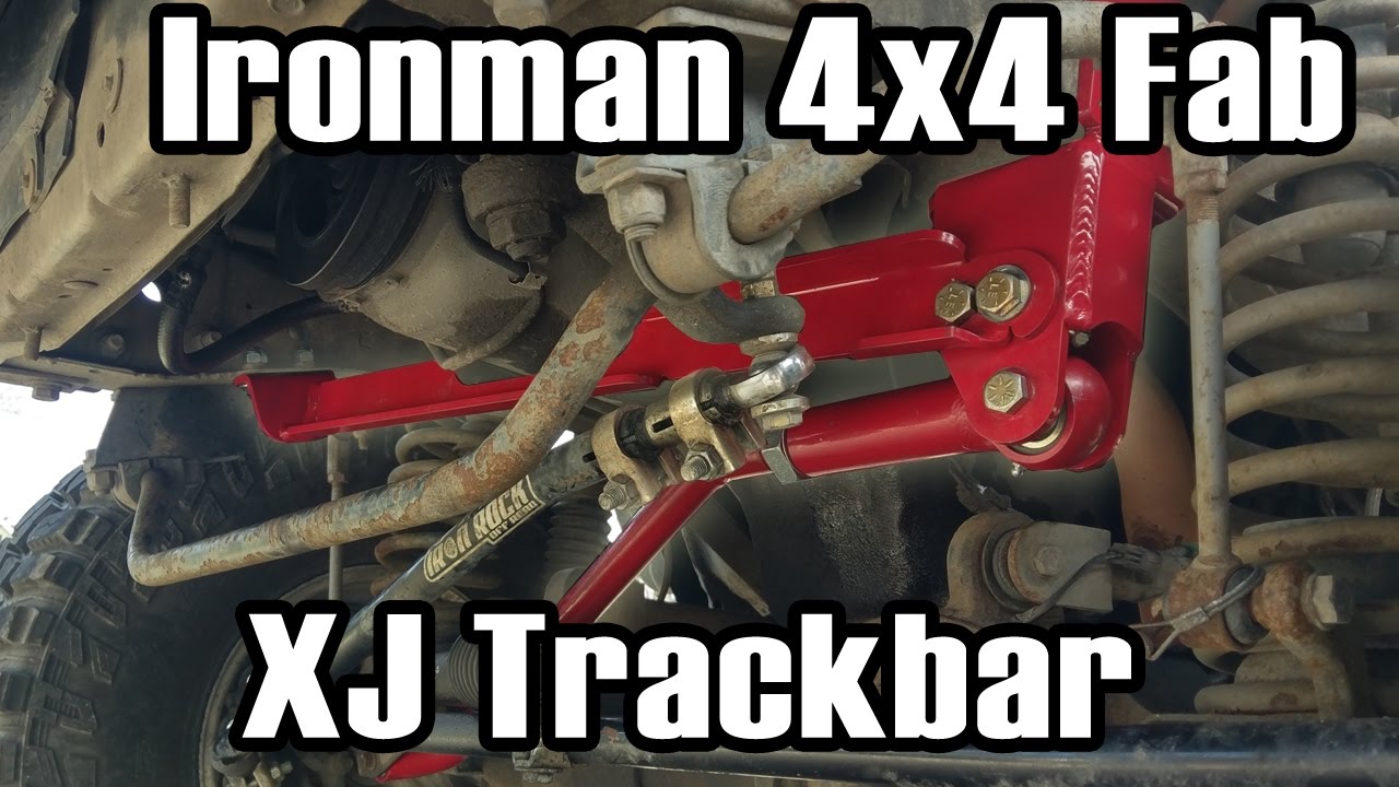89 Cherokee IronMan 4x4 Fab Track Bar System Install - YouTube