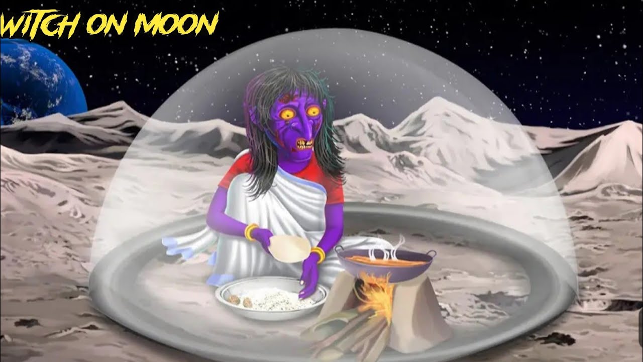 The witch in the moon | bhoot wala cartoon | darawani kahaniya |chudail ...