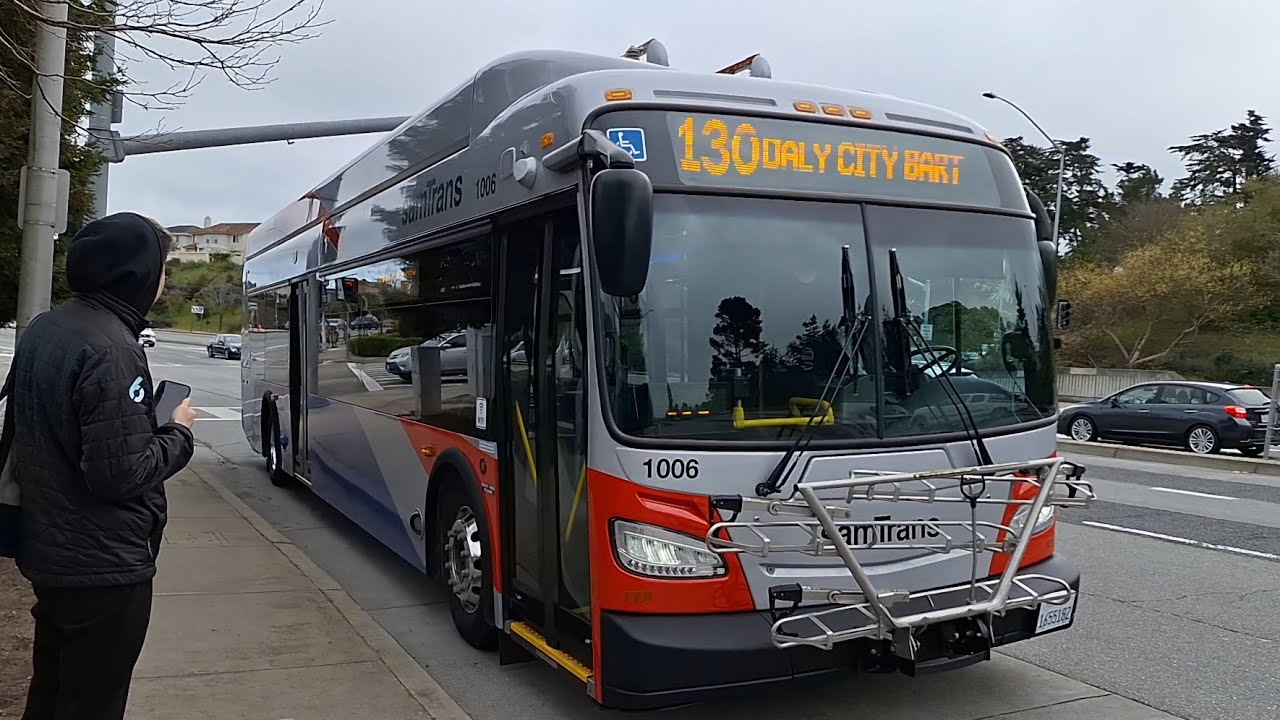 SamTrans: 2023 New Flyer XE40 #1006 on Route 130 to Daly City Bart ...