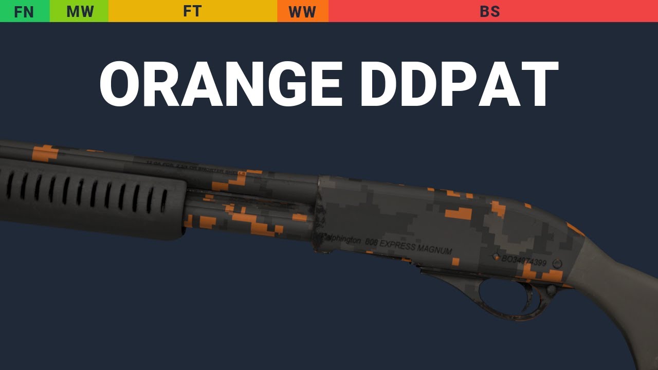 Sawed-Off Orange DDPAT - Skin Float And Wear Preview - YouTube