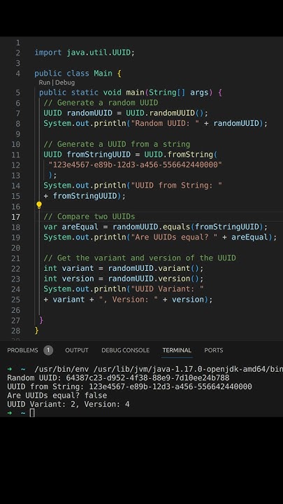 Java UUID: Generating, Comparing, and Understanding - YouTube