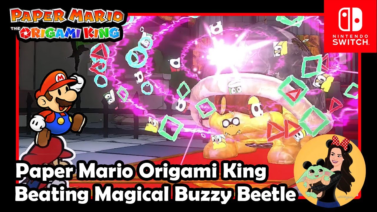 Beating Buzzy Beetle - Paper Mario Origami King - Nintendo Switch - YouTube