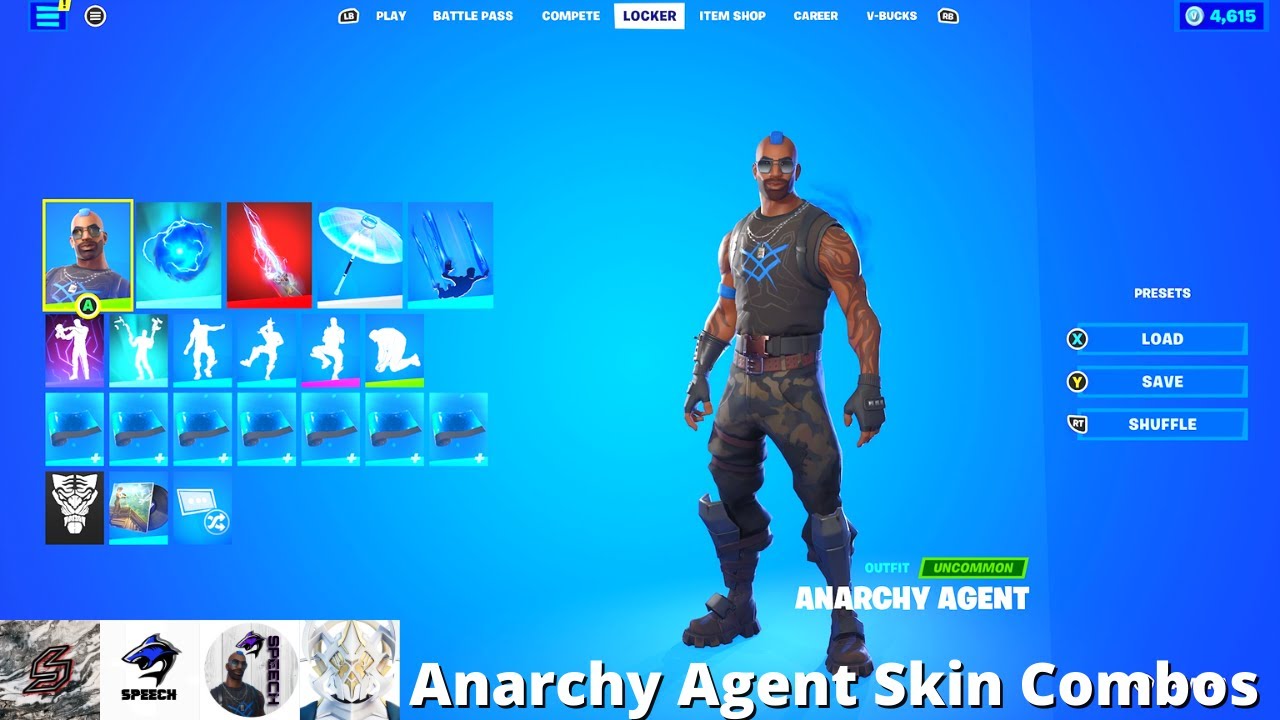 Anarchy Agent Skin Combos (Fortnite Battle Royale) - YouTube