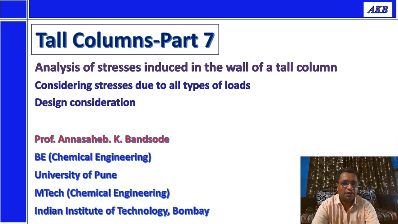 Tall Columns Part 7: Combined stresses due to all types of loads - YouTube
