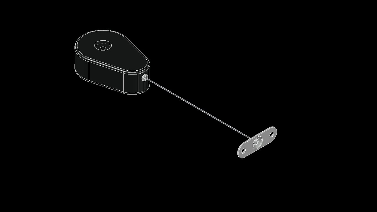 RUIWOR RW1022 Secure Automatical-Ly Drawn Back Tether With Screw ...