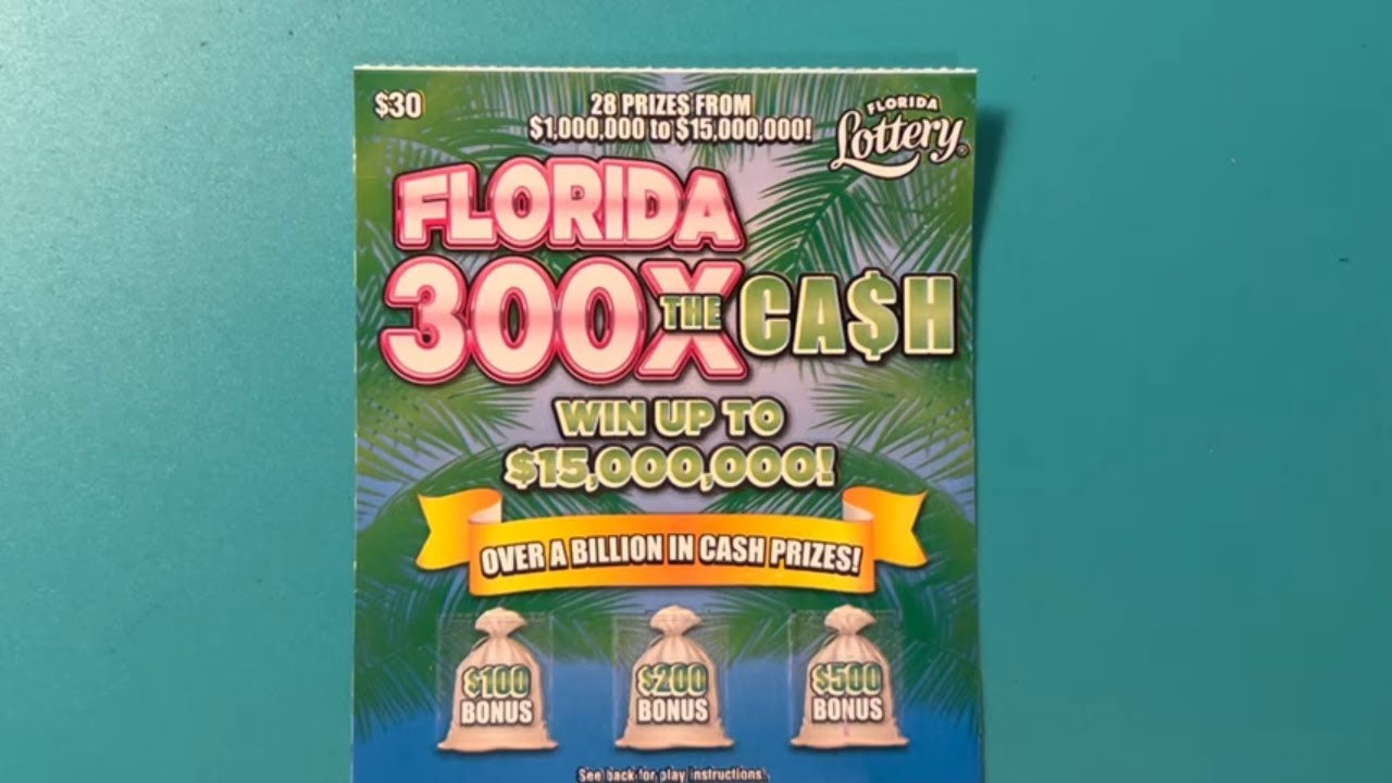 FLORIDA LOTTERY SCRATCH OFF WINNER - 300X THE CASH - YouTube