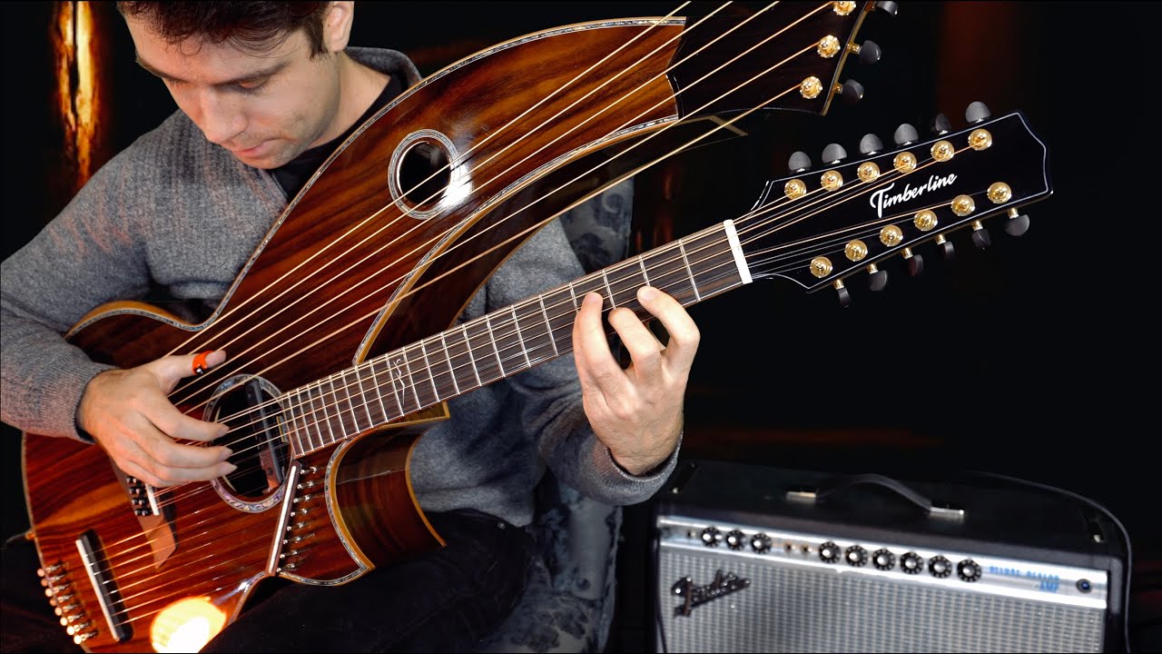 Greensleeves - 26 String Harp Guitar Version - YouTube