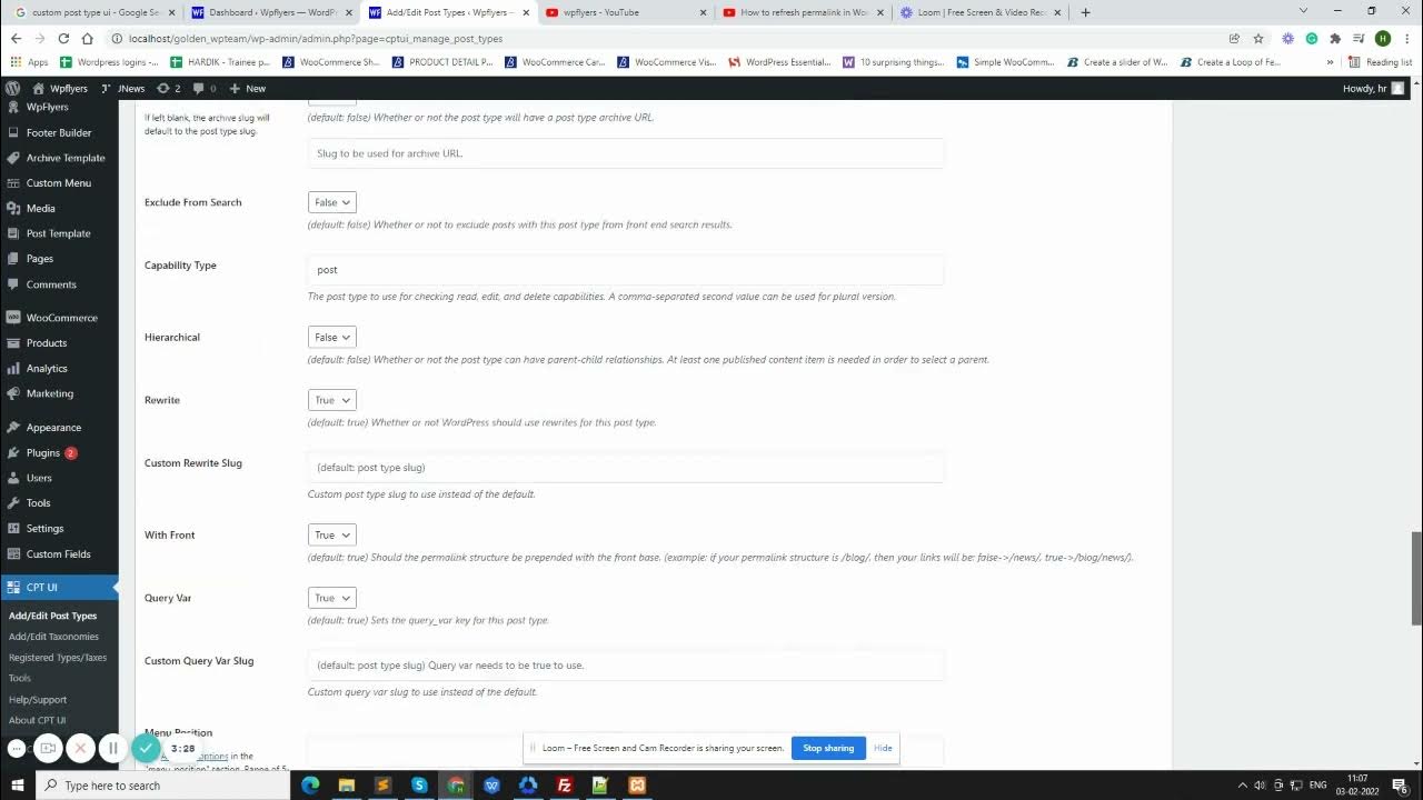 how to add custom post type WordPress || Add New CPT wordpress - YouTube