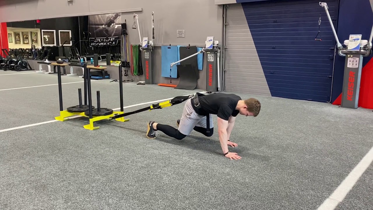 Sled-Resisted Bear Crawl - YouTube