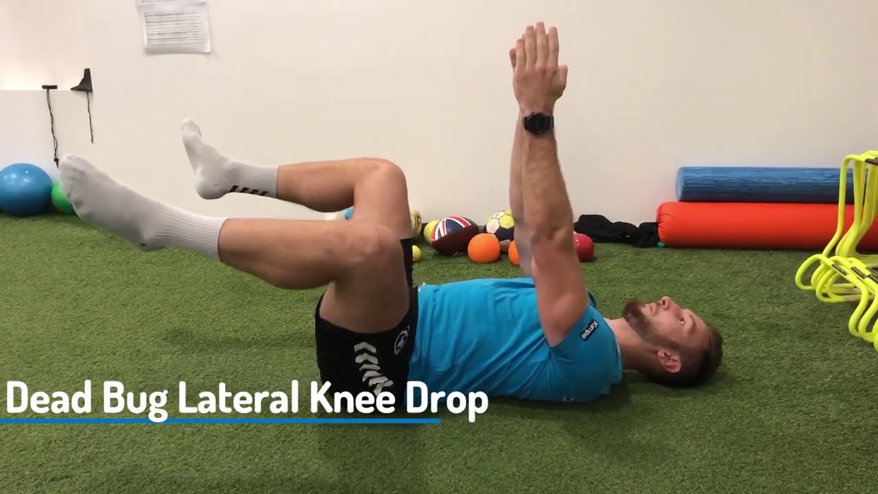 Dead Bug Lateral Knee Drop - YouTube