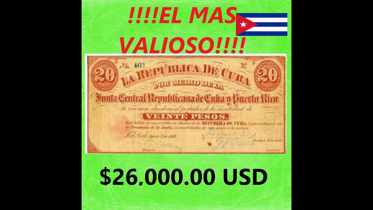 EL MAS VALIOSO DE TODOS LOS BILLETES DE CUBA ,BONO DE LA JUNTA ...