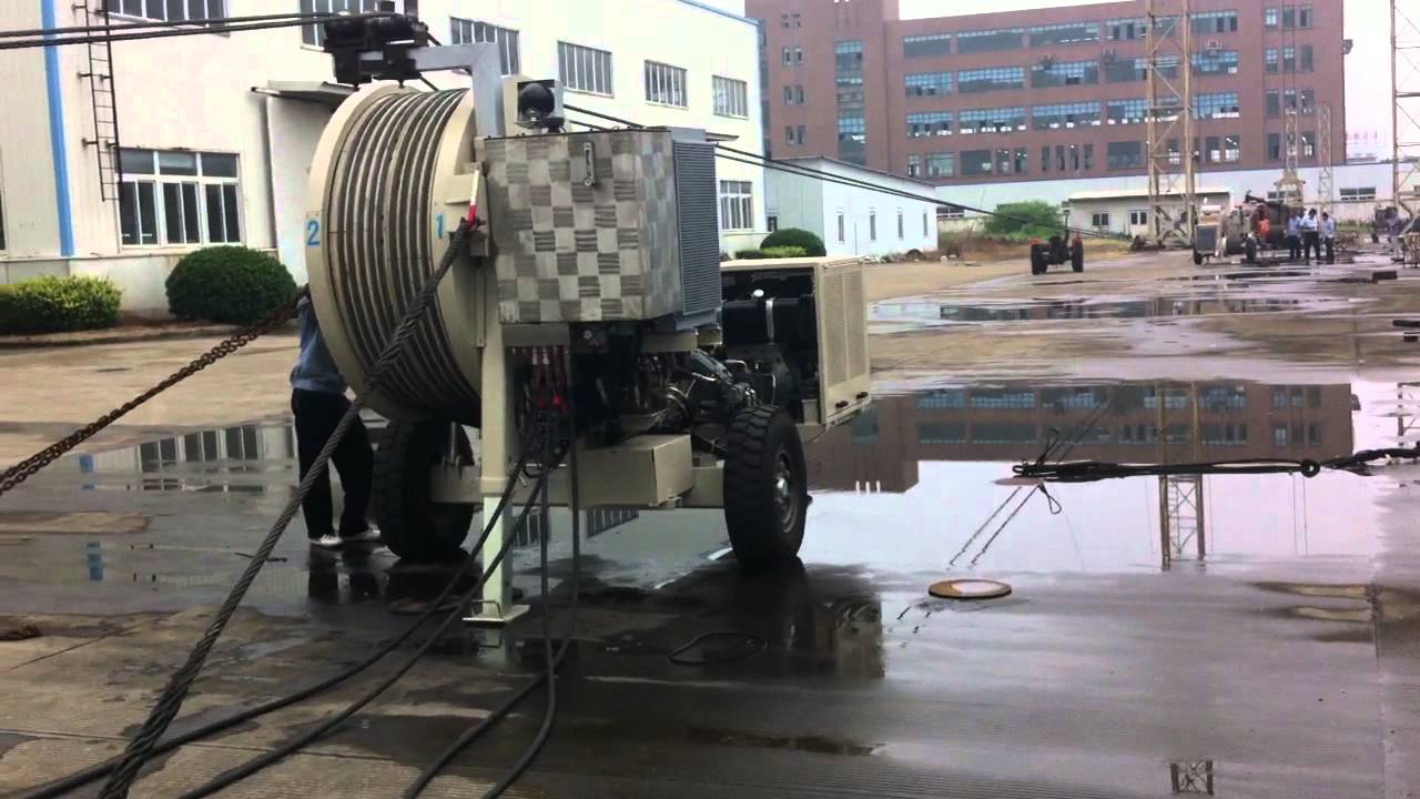 Conductor stringing Equipment - YouTube