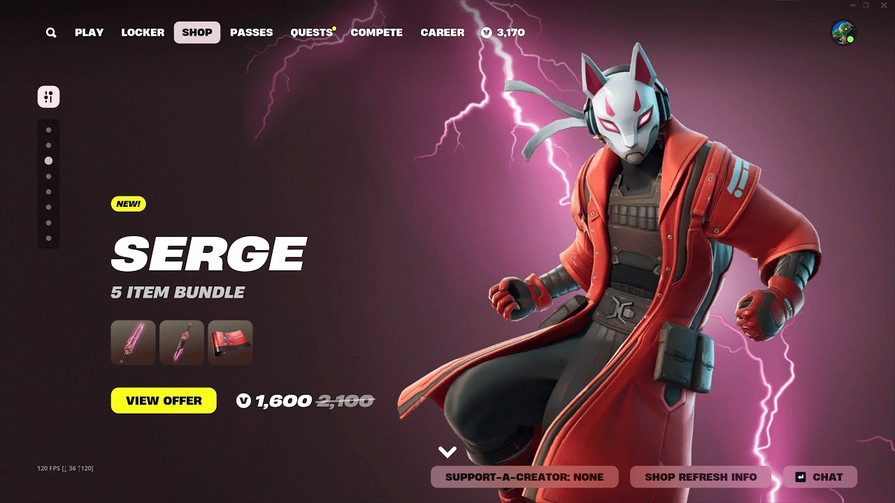 NEW Serge Skin Fortnite Item Shop 1/25 - YouTube