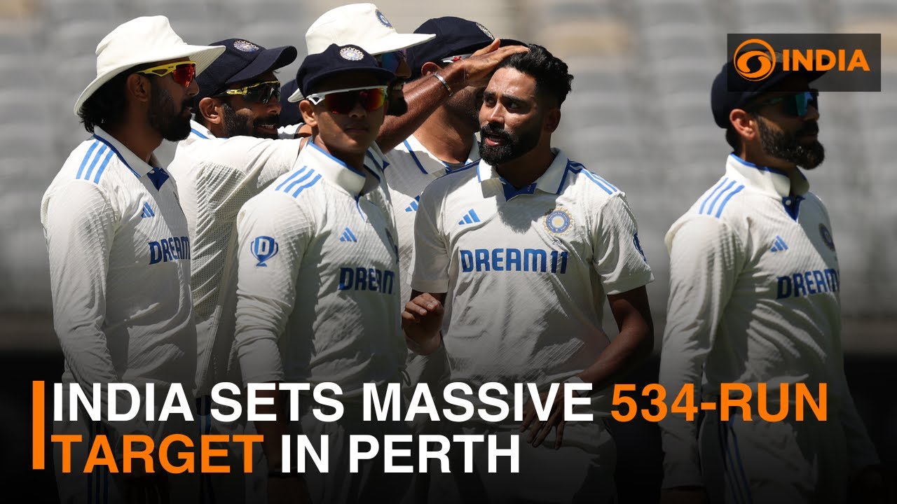 India on the verge of famous Perth win; sets 534 run target | DD India ...