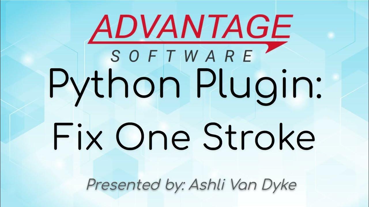 Python Plugin: Fix One Stroke - YouTube