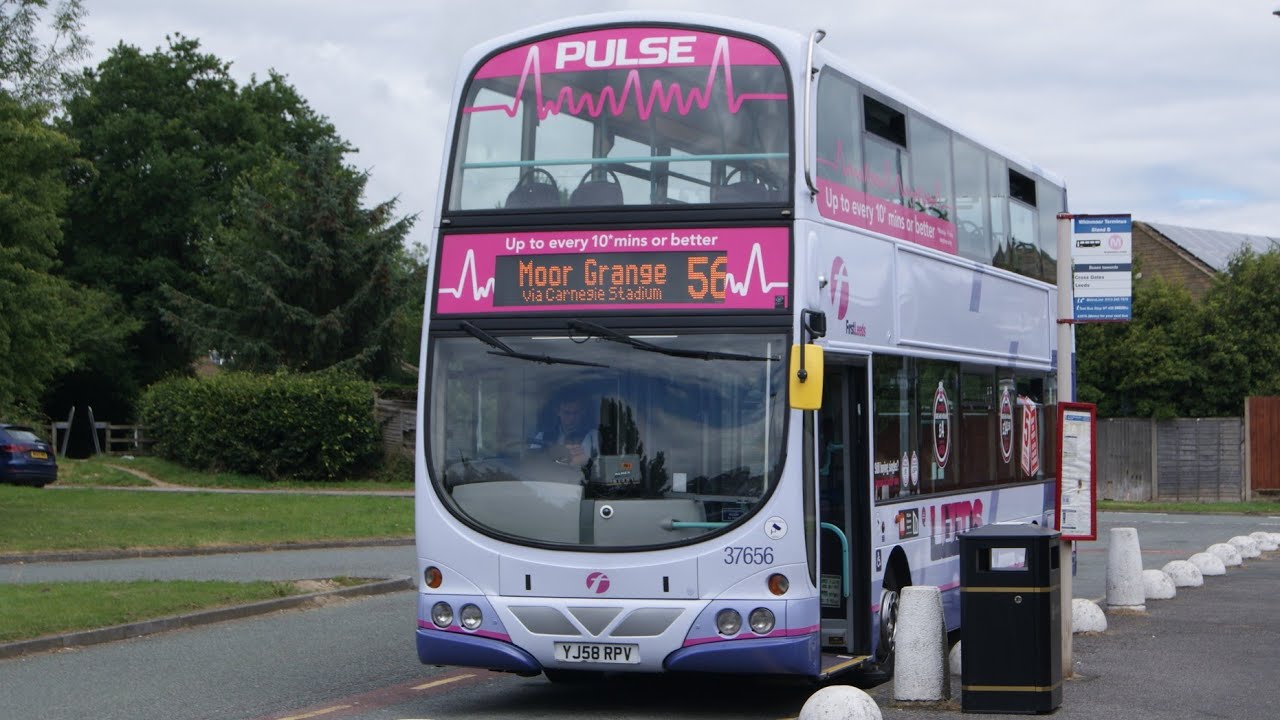 First Leeds Volvo B9TL Wright Eclipse Gemini 37656 (YJ58 RPV) - YouTube
