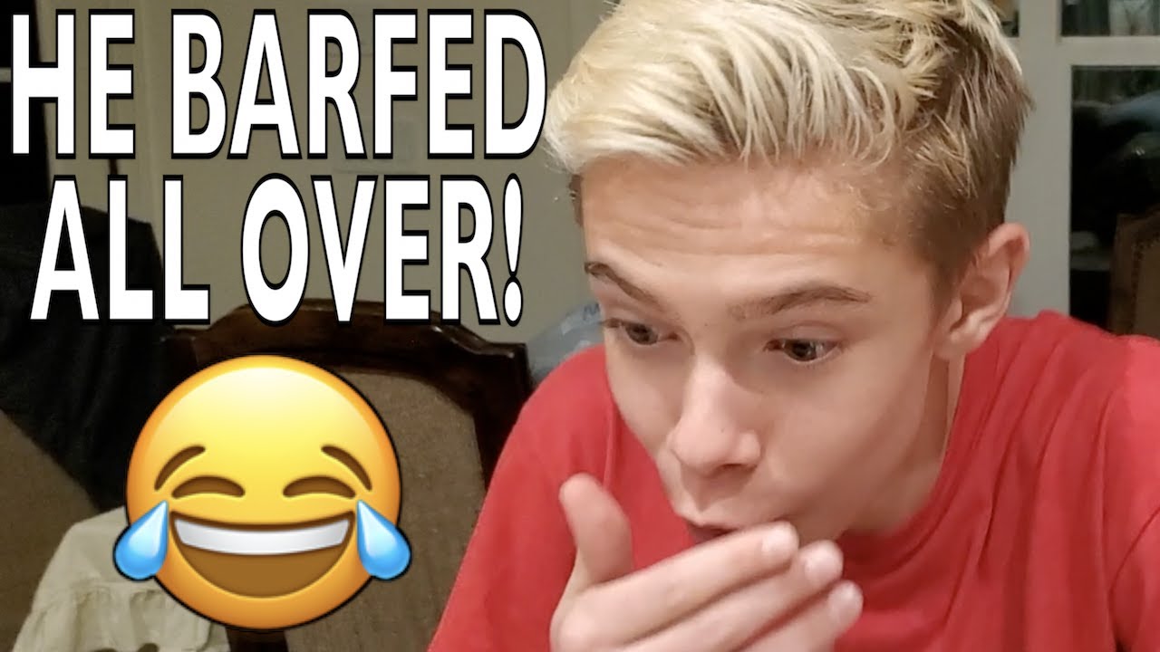 RECEIVED A FOOTBALL AWARD and HE BARFED ALL OVER! - YouTube