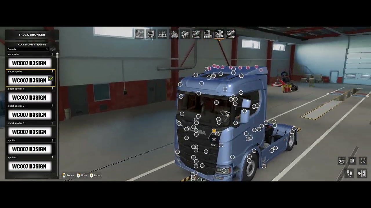 ETS2 Scania NG big back cab bar with slots - YouTube