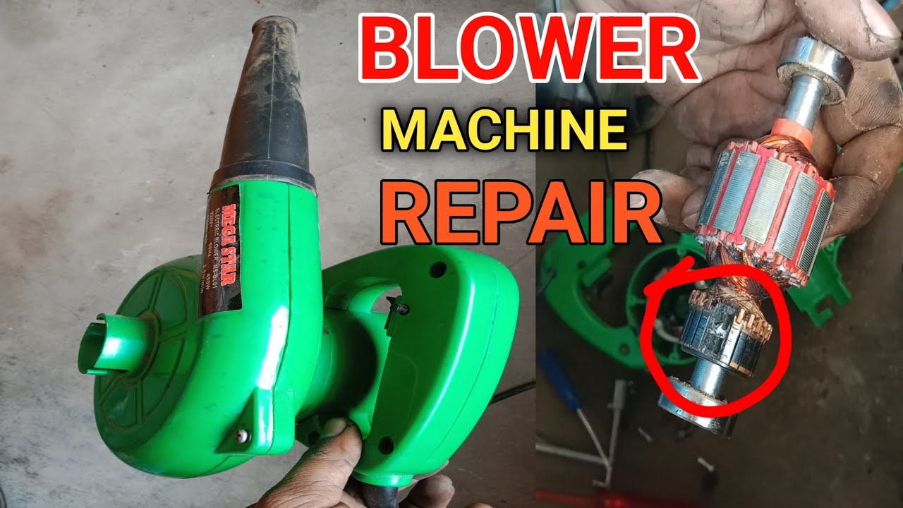 How to repair electric blower machine || armature change , details ...
