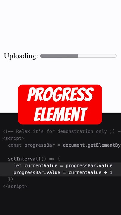 HTML Progress Element - #html #web-development - YouTube
