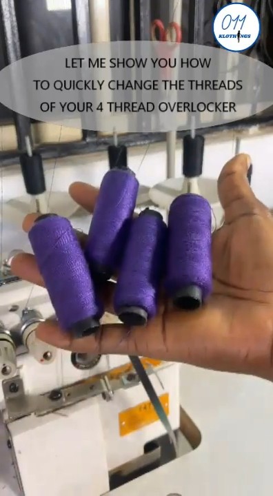 HOW TO QUICKLY CHANGE THE THREADS OF A FOUR THREAD INDUSTRIAL ...