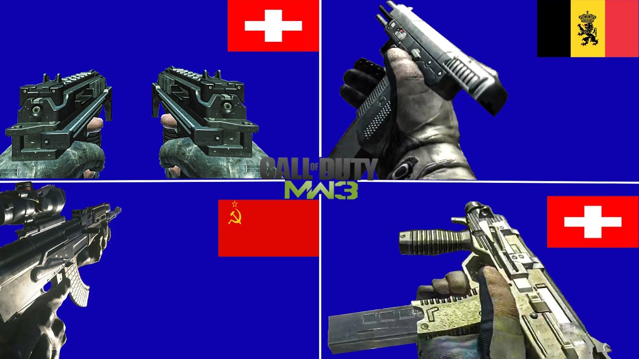 COD MW3 All Weapons|Akimbo|Catridges |Year Designed,Muzzle Velocity ...