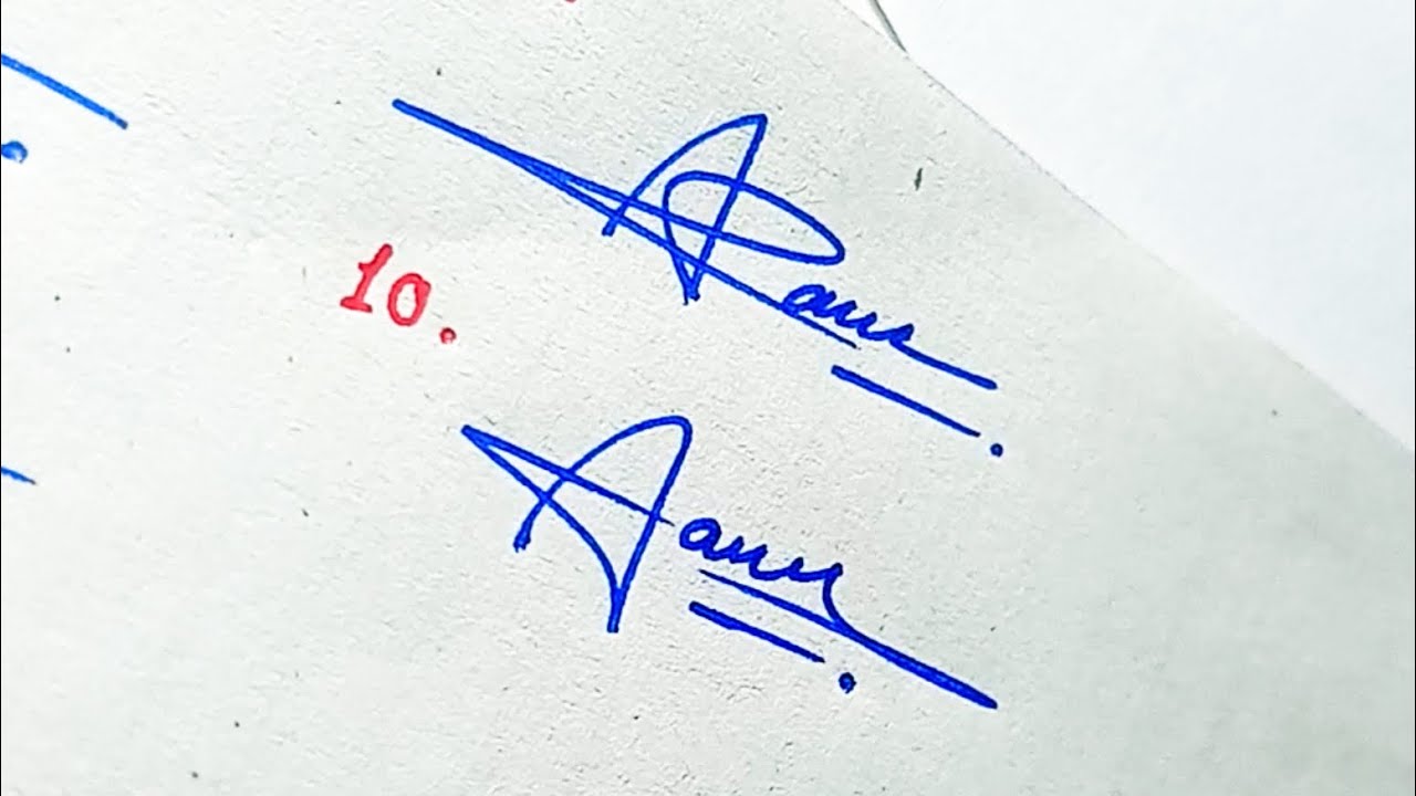 How to sign the letter A? ️ | 10 stylish way to sign the letter A | A ...