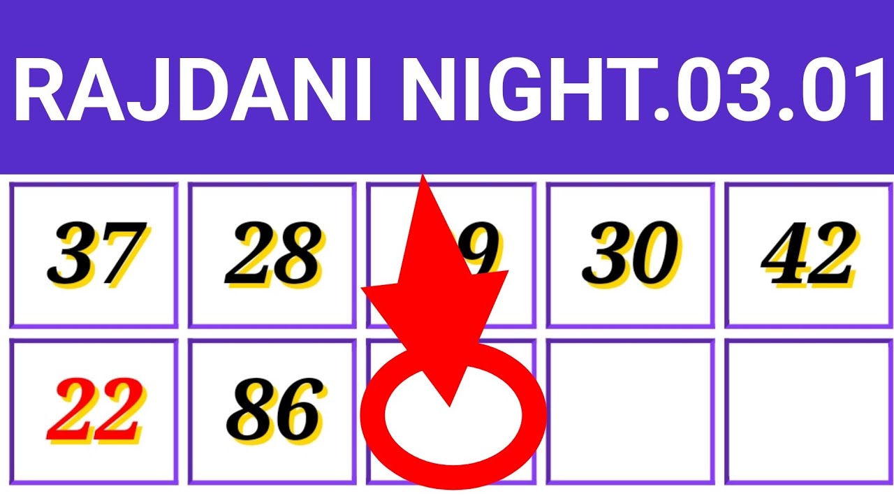 03/01/2024 Radhani Night Today | Rajdhani Night Open | Rajdhani Night ...
