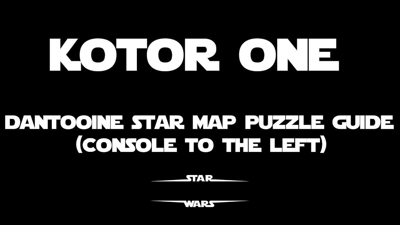 Star Wars KOTOR 1 | Dantooine Star Map Puzzle 1 | SpaceMadnessGaming ...